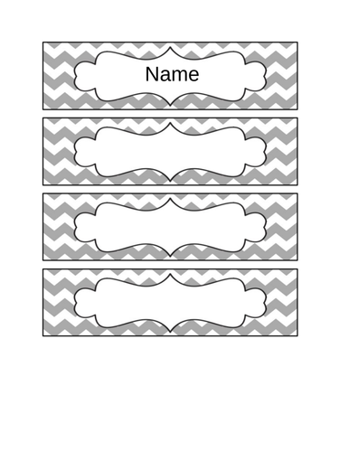 Drawer labels grey and white natural | Teaching Resources
