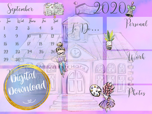 Back to School Desktop Organiser | Teaching Resources