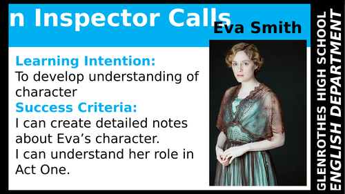 An Inspector Calls - Eva Smith | Teaching Resources