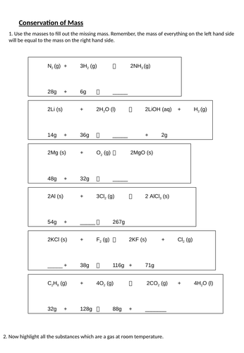 GCSE Chemistry - C3 Combined Science Worksheets | Teaching Resources