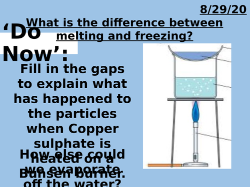New KS3 Chemistry- melting and freezing | Teaching Resources