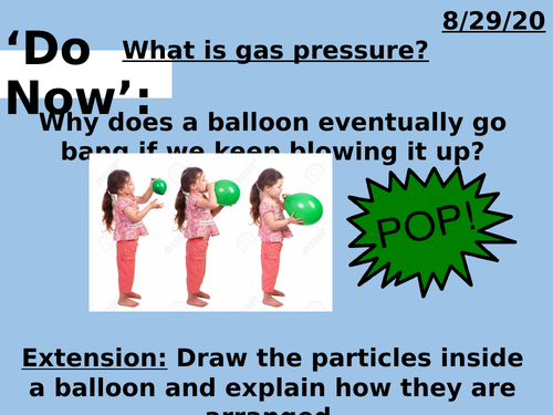 New KS3 Chemistry- gas pressure | Teaching Resources