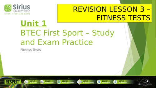 BTEC First Sport x 4 PowerPoint - Fitness for Sport and Exercise ...