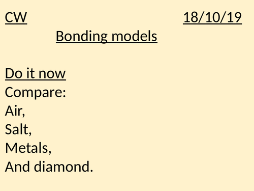 Bonding Models | Teaching Resources