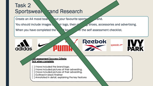 Sportswear Design - Remote Learning Project | Teaching Resources