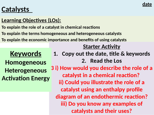 Catalysts (AS Chemistry) | Teaching Resources