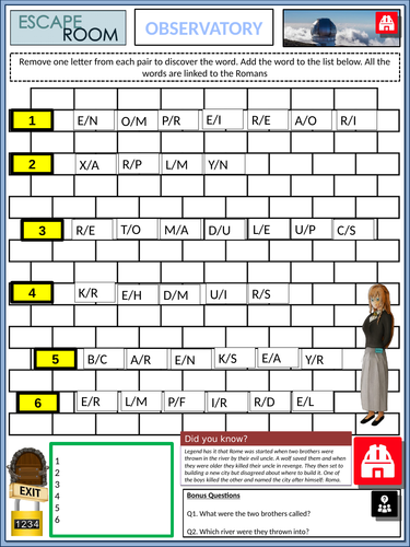 Roman Empire - Escape room | Teaching Resources