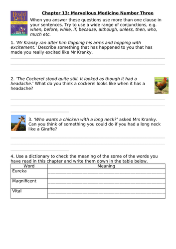 George's Marvellous Medicine Novel Study/Guided Reading | Teaching ...