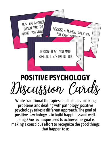 SEL - Positive Psychology Discussion Cards | Teaching Resources