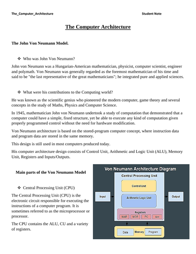 Understanding Computer Architecture! | Teaching Resources Understanding Computer Architecture! | Teaching Resources