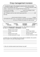 Edexcel Biology revision worksheets (T4 - Natural selection and genetic ...