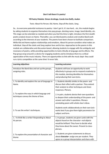 Creative Writing - pop group poetry! | Teaching Resources