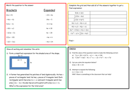 Expanding Single Brackets KS3 | Teaching Resources