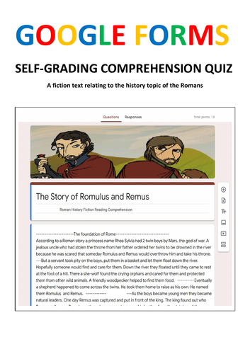 Google Classroom Forms Quiz Reading Comprehension Romans Romulus and ...