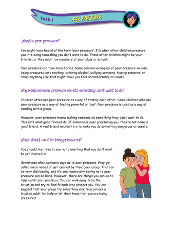 Peer Pressure PSHE | Teaching Resources
