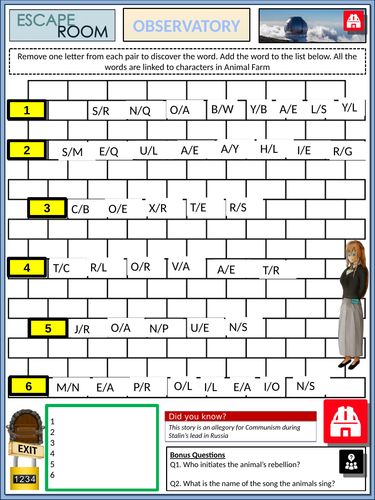 Animal Farm Escape Room - GCSE English | Teaching Resources