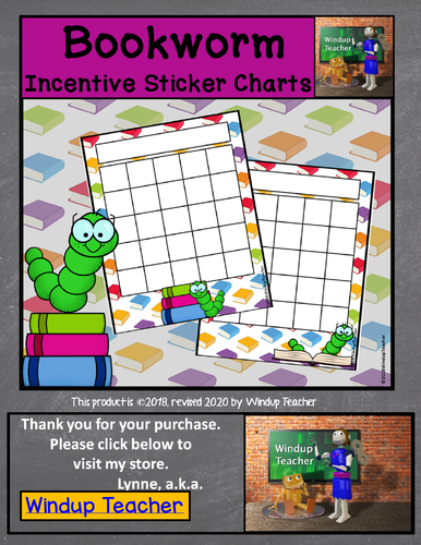 Bookworm Incentive Reward Charts | Teaching Resources