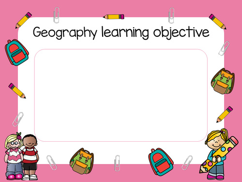Daily Weekly Subject learning objectives posters for classroom display ...
