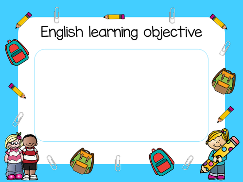 Daily Weekly Subject learning objectives posters for classroom display ...