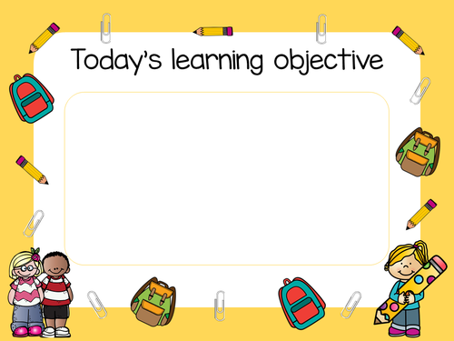 Daily Weekly Subject learning objectives posters for classroom display ...