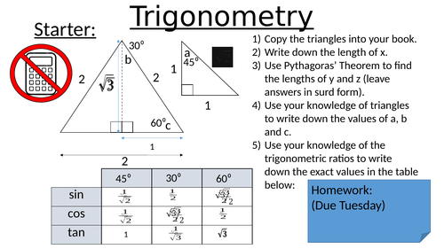 Chapter 5 Trig Lesson PowerPoint Bundle Pearson Textbook Edexcel Higher ...