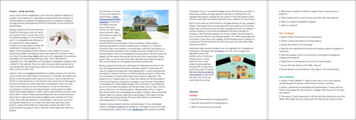 Finance - buying, renting + mortgages | Teaching Resources