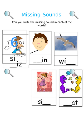 Missing Sounds Worksheets | Teaching Resources