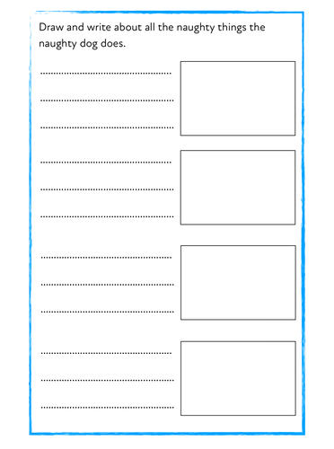 ‘The Naughty Dogs Naughtiest Day’ A Fun Writing And Drawing Activity (6 ...