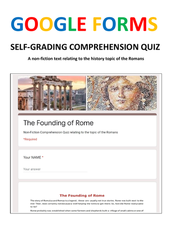 Google Classroom Forms Quiz Reading Comprehension The Founding of Rome ...
