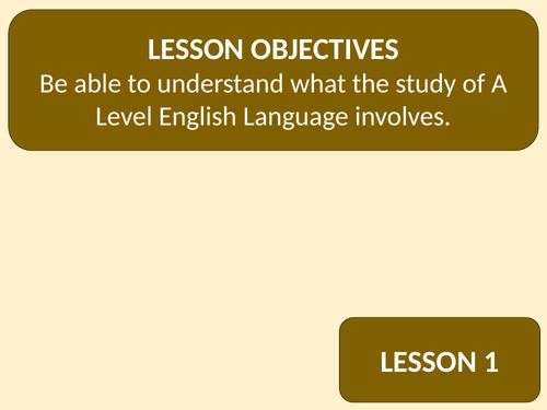 OCR A Level English Language: INTRODUCTION TO LANGUAGE LEVELS ...