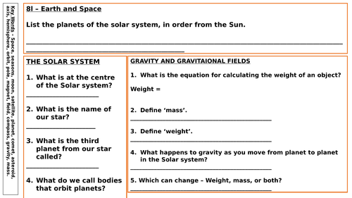 Year 8 revision mats for physics units (Exploring Science 2016 ...