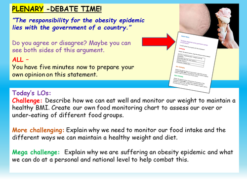 Healthy Eating + Obesity PSHE | Teaching Resources