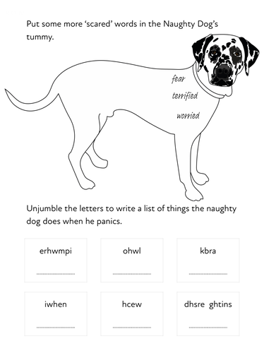 ‘The Naughty Dog’s Nerves’ A Fun Writing And Drawing Activity (6 years ...