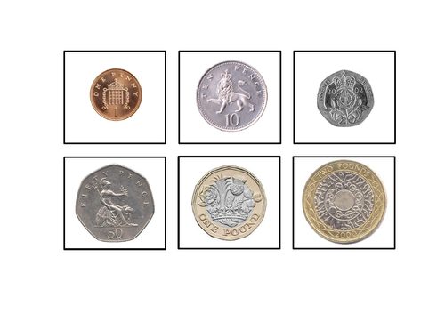 UK/British Money/Coins 1p 20p 50p £1 £2 - Matching Task/Autism/ASC/SEN ...