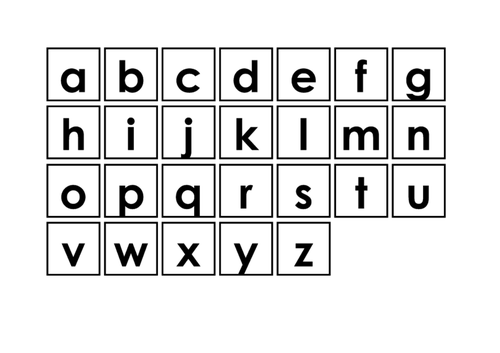 Individual lower case letter symbols | Teaching Resources