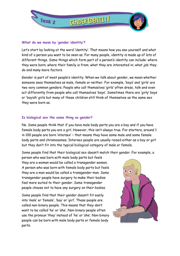Gender Identity PSHE | Teaching Resources