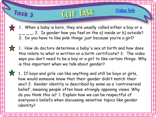 Gender Identity PSHE | Teaching Resources