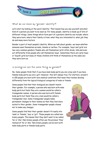 Gender Identity PSHE | Teaching Resources