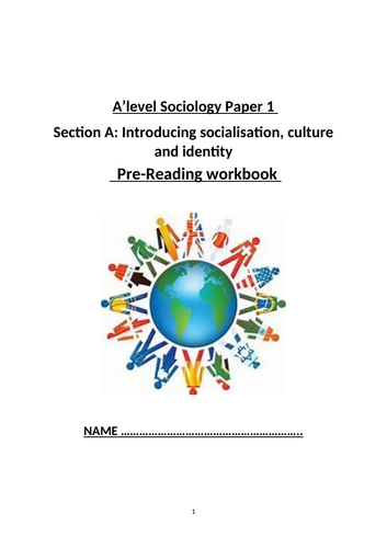 Socialisation, culture, identity guided note taking booklet OCR ...