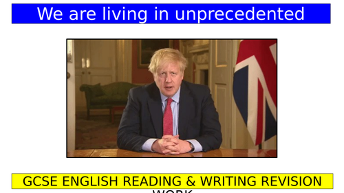 COVID & BORIS JOHNSON: WRITING & ANALYSING A SPEECH | Teaching Resources