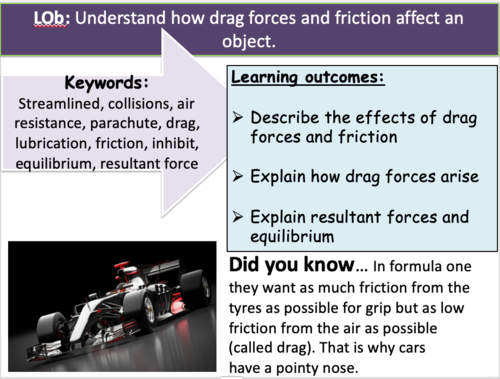 Drag Forces and Friction | Teaching Resources