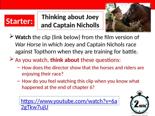 War Horse (ideal for remote/normal lessons) | Teaching Resources
