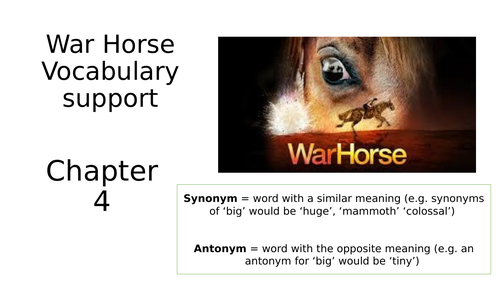 War Horse (ideal for remote/normal lessons) | Teaching Resources