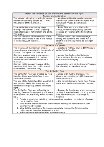 Origins of World War One - 2. Unification of Germany | Teaching Resources