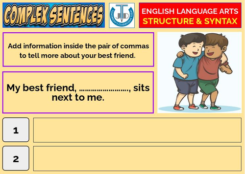 COMPLEX SENTENCE STRUCTURE: 73 BOOM CARDS | Teaching Resources