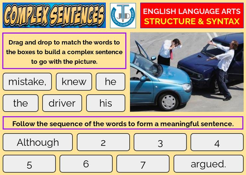 COMPLEX SENTENCE STRUCTURE: 73 BOOM CARDS | Teaching Resources
