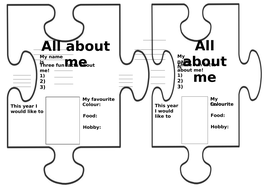 All About Me Jigsaw Piece | Teaching Resources