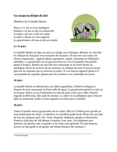 French Cognates Reading: Lecture avec des Cognates (100% in French ...