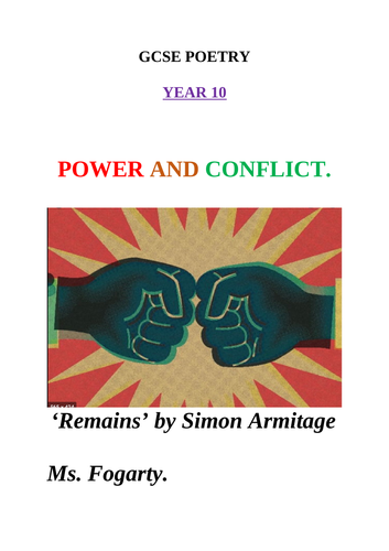 New Power & Conflict poetry scheme | Teaching Resources