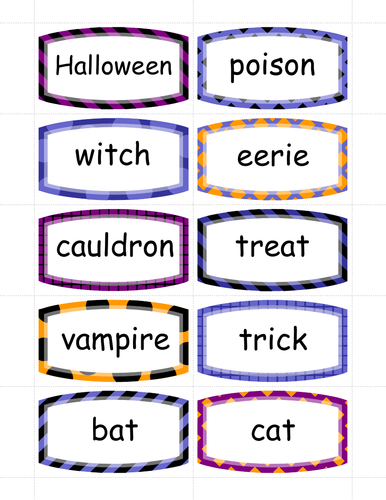 Halloween Word and Picture Cards | Teaching Resources